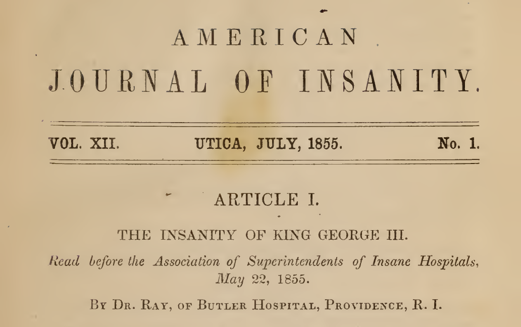 George III: the Eighteenth Century’s Most Prominent Mental Health ...